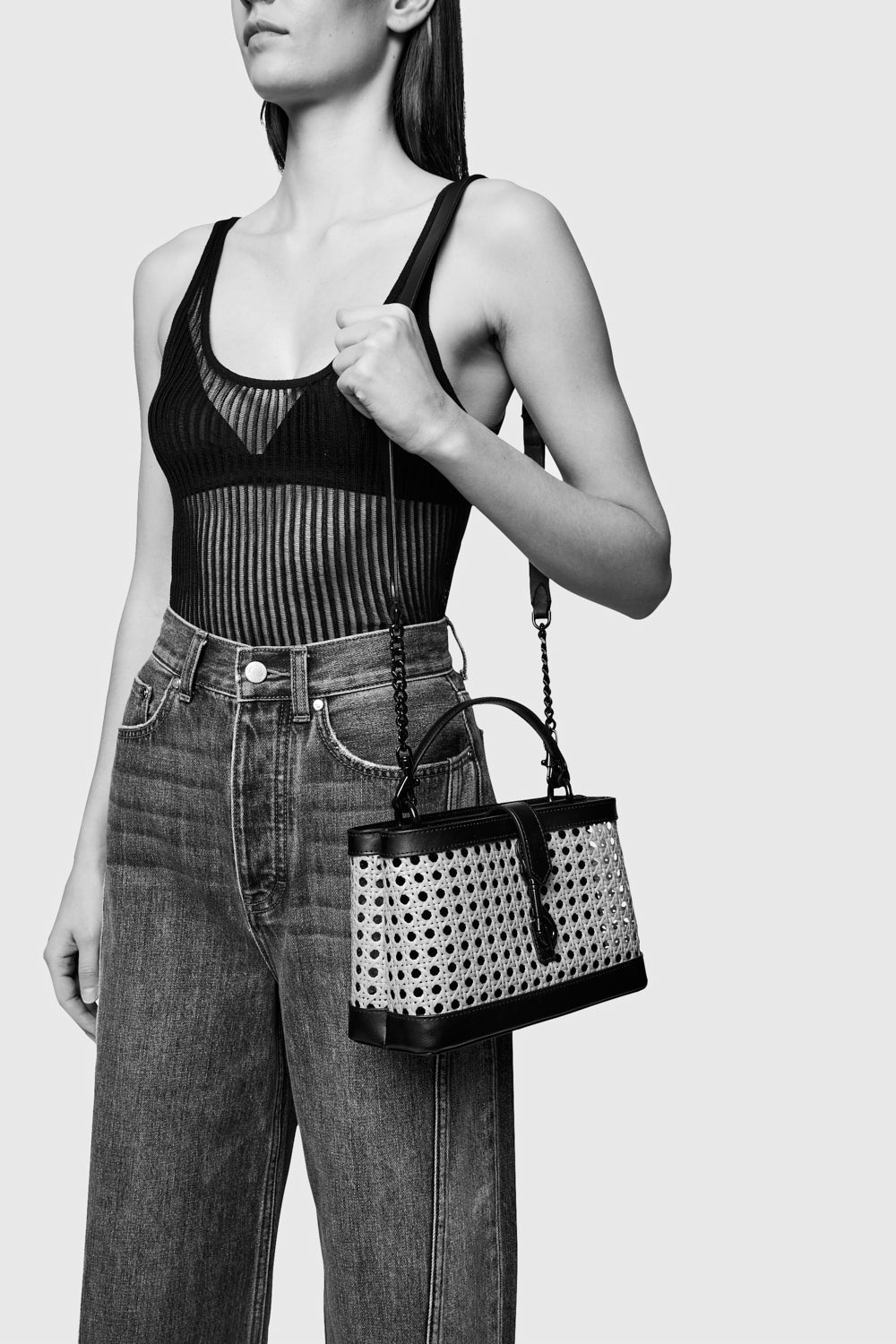 Megan Top Handle With Caning – Rebecca Minkoff